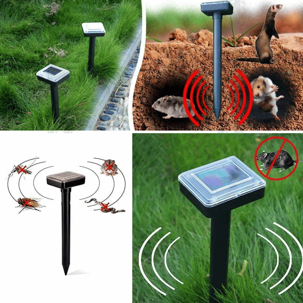 SunSonic™ - Solcellsdriven mus mullvad orm skadedjur gnagare repeller ...